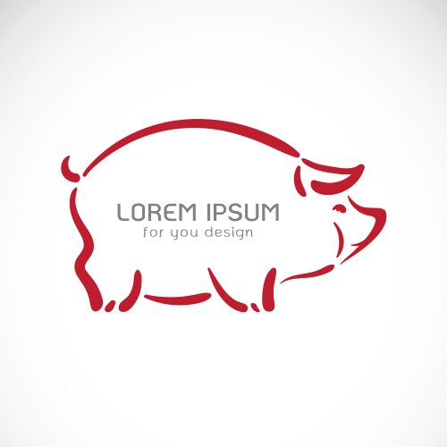 A pig head design on white background farm Vector Image