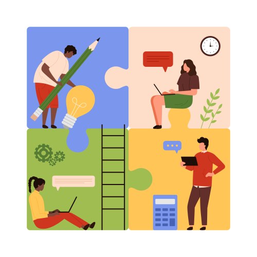 Cartoon Cooperation Collaboration Vector Images (over 6,800)