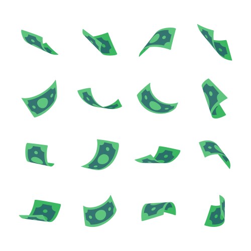 Dollar Bills Falling Vector Images (over 2,500)