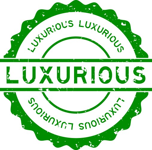 Grunge green creative word round rubber seal Vector Image