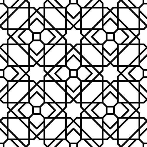 Mashrabiya arabesque arabic cnc seamless pattern Vector Image