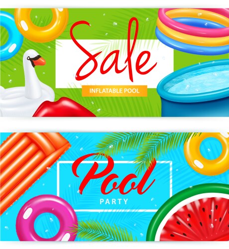 Pool party poster for kids Royalty Free Vector Image