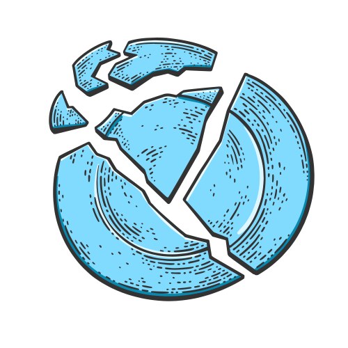 Broken Plate Vector Images (over 1,300)