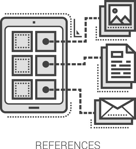 References line icons Royalty Free Vector Image
