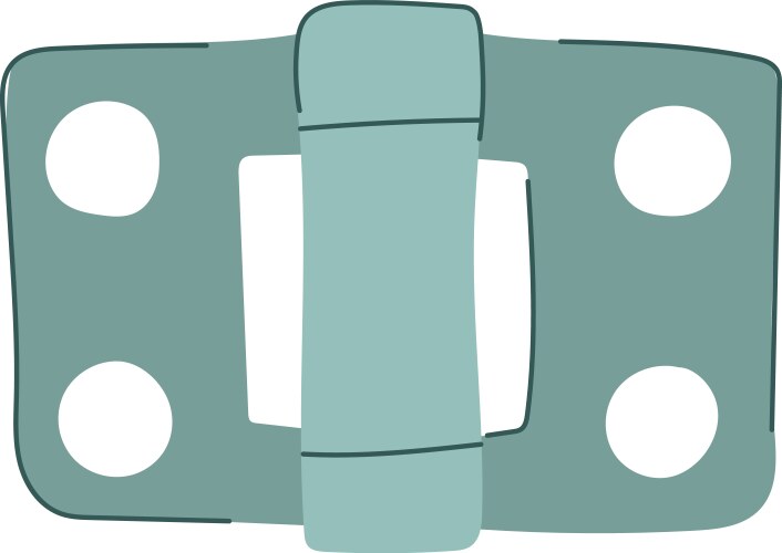 Open door hinge cartoon Royalty Free Vector Image