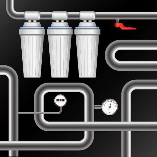 Water filter in a flat style Royalty Free Vector Image