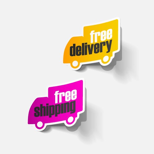 Icons shipments and free delivery Royalty Free Vector Image