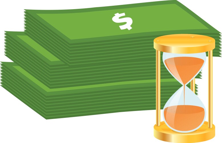 Time is money Royalty Free Vector Image - VectorStock