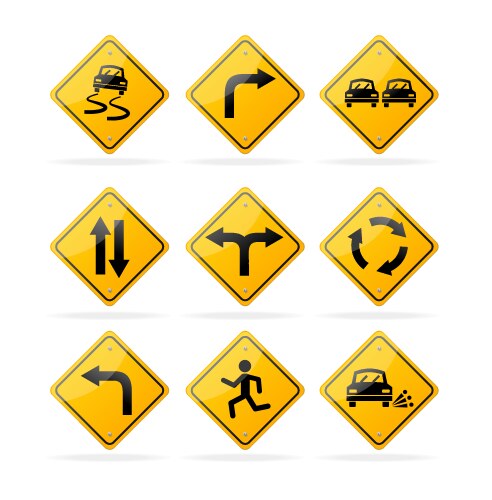 Direction road signs Royalty Free Vector Image