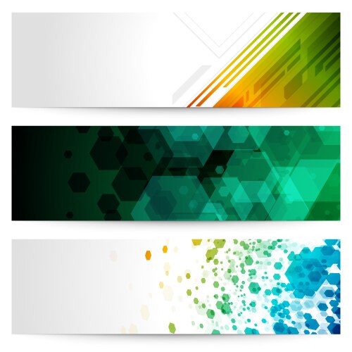 Set of abstract geometric banners Royalty Free Vector Image