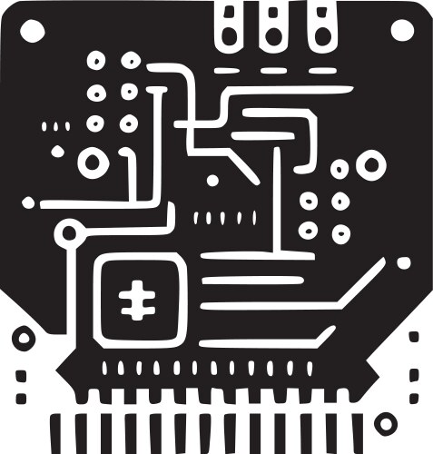 Logotipo De Pcb Serigrafiado Printed Circuit Board Logo Vector Images
