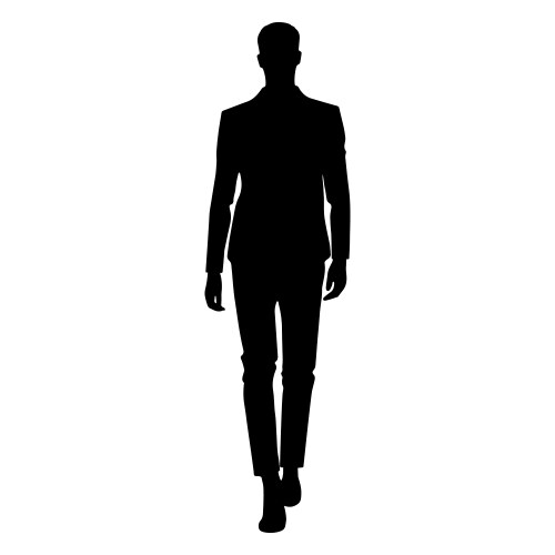 Man front and back views Royalty Free Vector Image