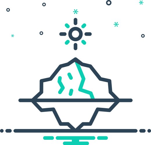 Melting ice Royalty Free Vector Image - VectorStock