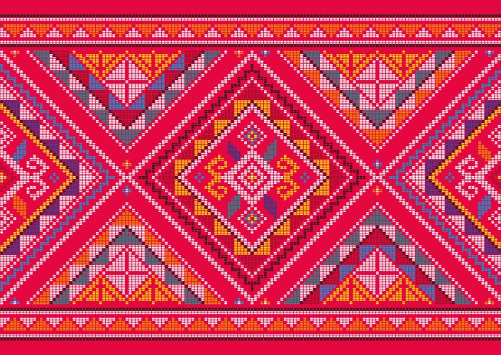 Filipino traditional yakan pattern Royalty Free Vector Image