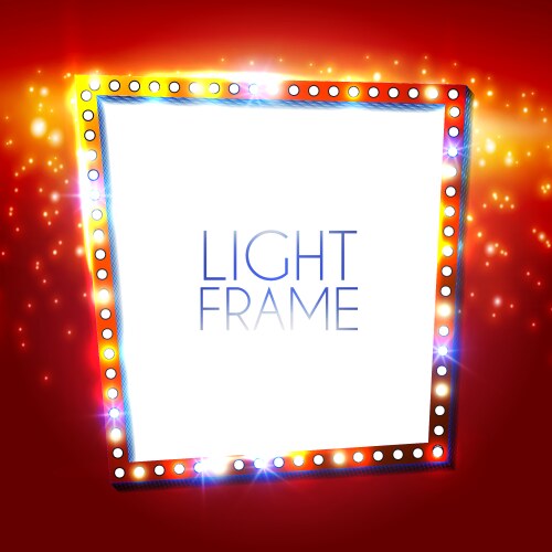 Light frame shining retro billboard Royalty Free Vector