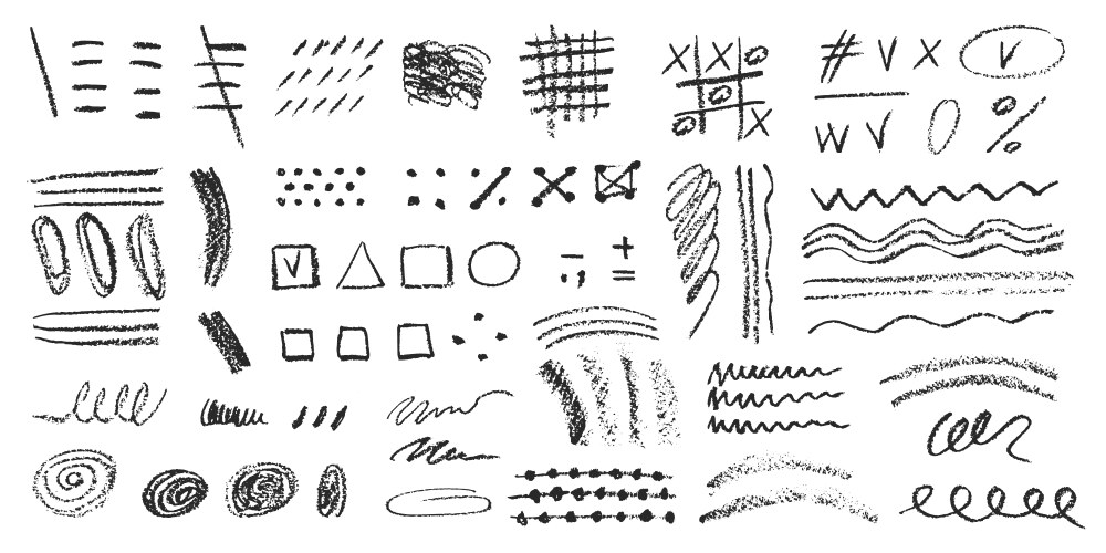 Charcoal pencil hand drawing curly lines splash Vector Image