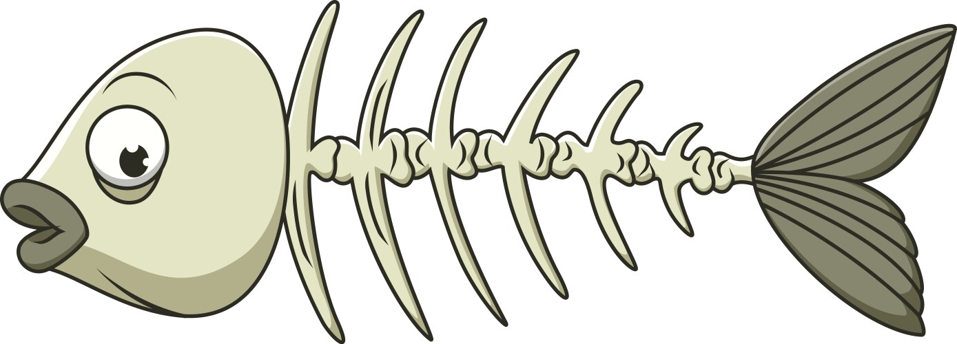 Leftover of a fish Royalty Free Vector Image - VectorStock