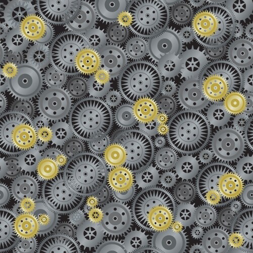Seamless mechanical pattern with gears Royalty Free Vector