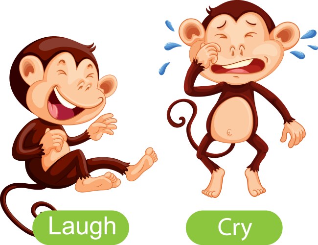 Children laugh fun funny cartoon character Vector Image