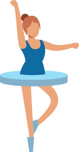 Lovely little ballerina dancing girl ballet Vector Image