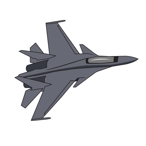 Russian mig jet fighter design Royalty Free Vector Image