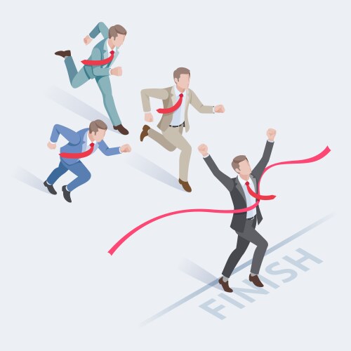 Battle between business people fighting Royalty Free Vector