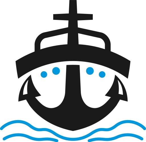 Ship logo design Royalty Free Vector Image - VectorStock