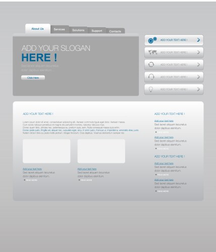 Website menu templates Royalty Free Vector Image