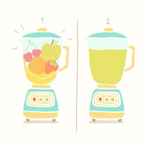 Smoothie drinks cartoon Royalty Free Vector Image