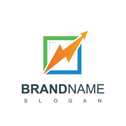 Abstract business chart logo design Royalty Free Vector