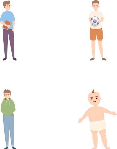 Cartoon Age Progression Vector Images (over 610)