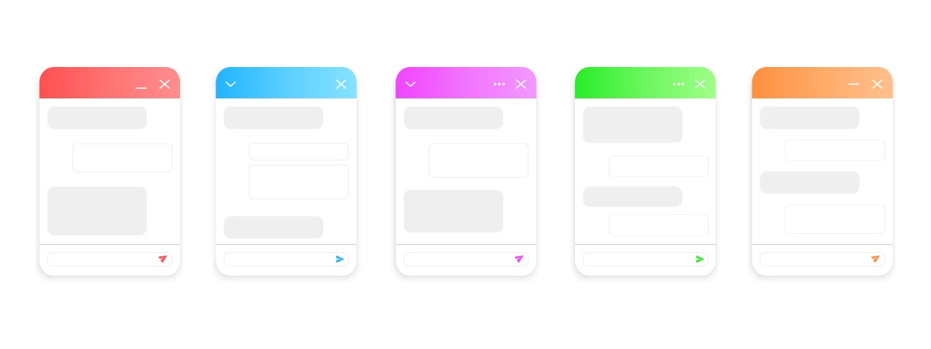 Chatbot window template life chat customer Vector Image