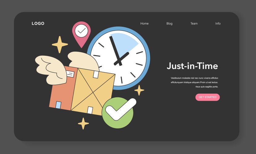 Inventory control concept flat Royalty Free Vector Image