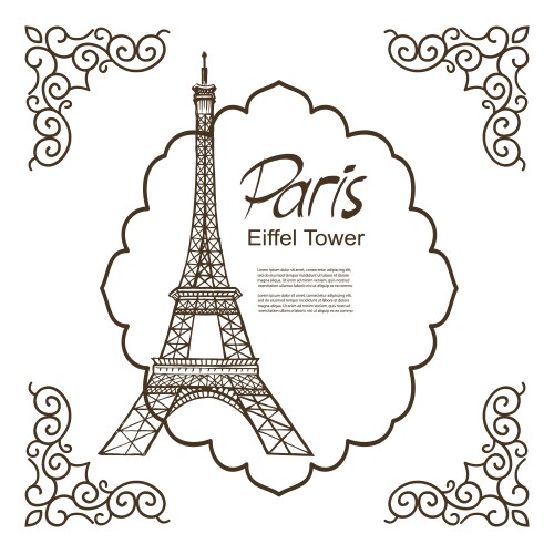 Stylized eiffel tower Royalty Free Vector Image