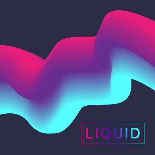 Colorful fluid 3d shapes Royalty Free Vector Image