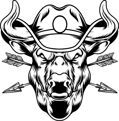Bull head Royalty Free Vector Image - VectorStock