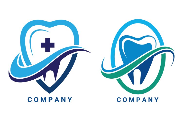 Professional dental logo Royalty Free Vector Image