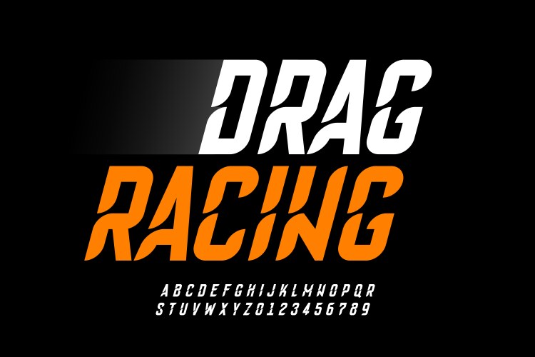 Neon speed letters set red and blue race font Vector Image