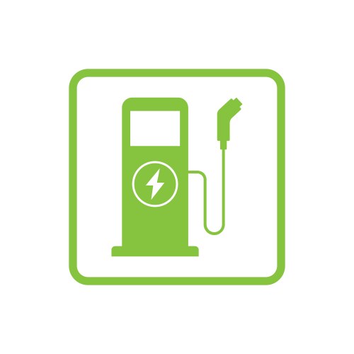 Car charging point icon Royalty Free Vector Image