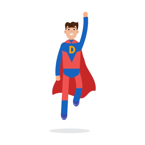Dad and son are superheroes fatherhood Royalty Free Vector