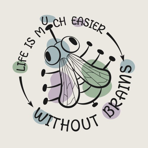 Funny emblem with comic centipede Royalty Free Vector Image