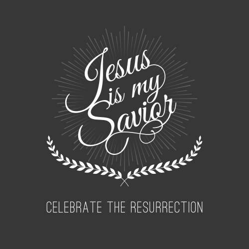 Bible lettering christian art jesus savior Vector Image