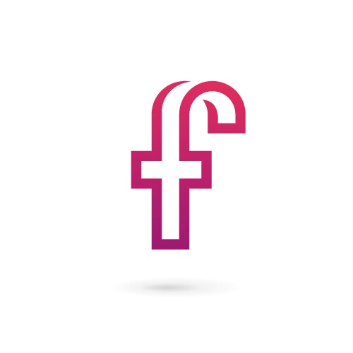 Letter f wing flag logo icon design template Vector Image