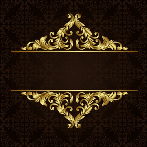 Golden ornate frame Royalty Free Vector Image - VectorStock