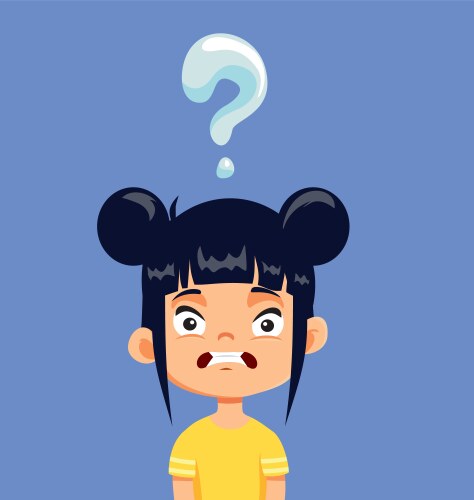 Funny stork having questions feeling puzzled Vector Image