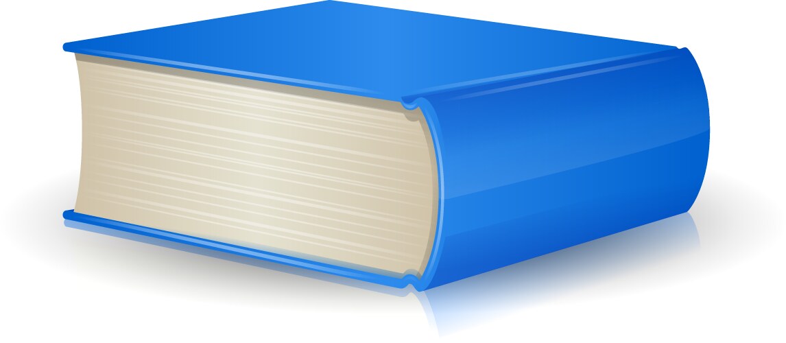 Blue open book with red Royalty Free Vector Image