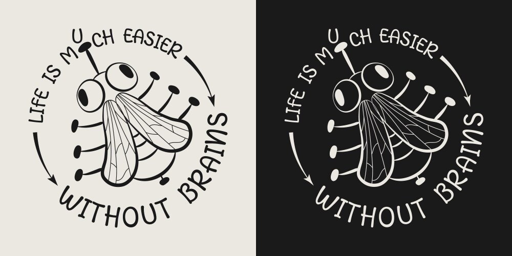 Funny emblem with comic centipede Royalty Free Vector Image