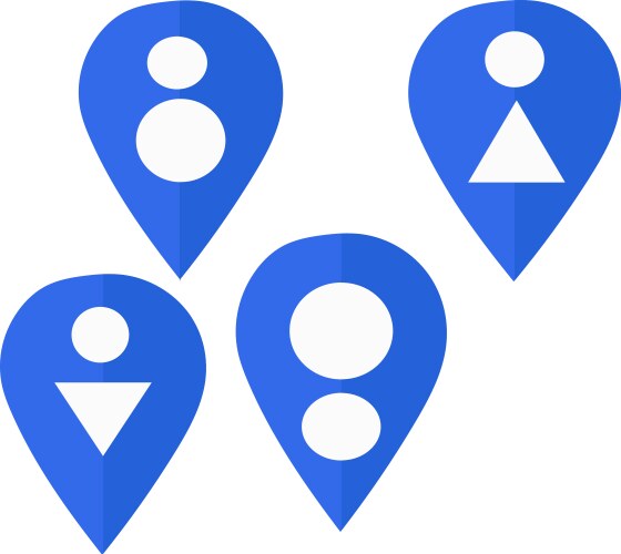 Blue Location Map Marker Pin Vector Images (over 24,000)