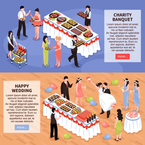 Banquet party Royalty Free Vector Image - VectorStock
