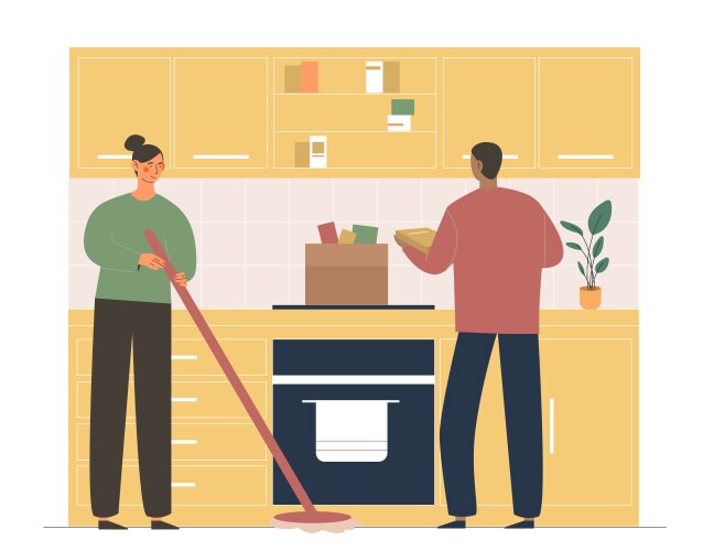 Cartoon Cleaning Kitchen Vector Images (over 10,000)